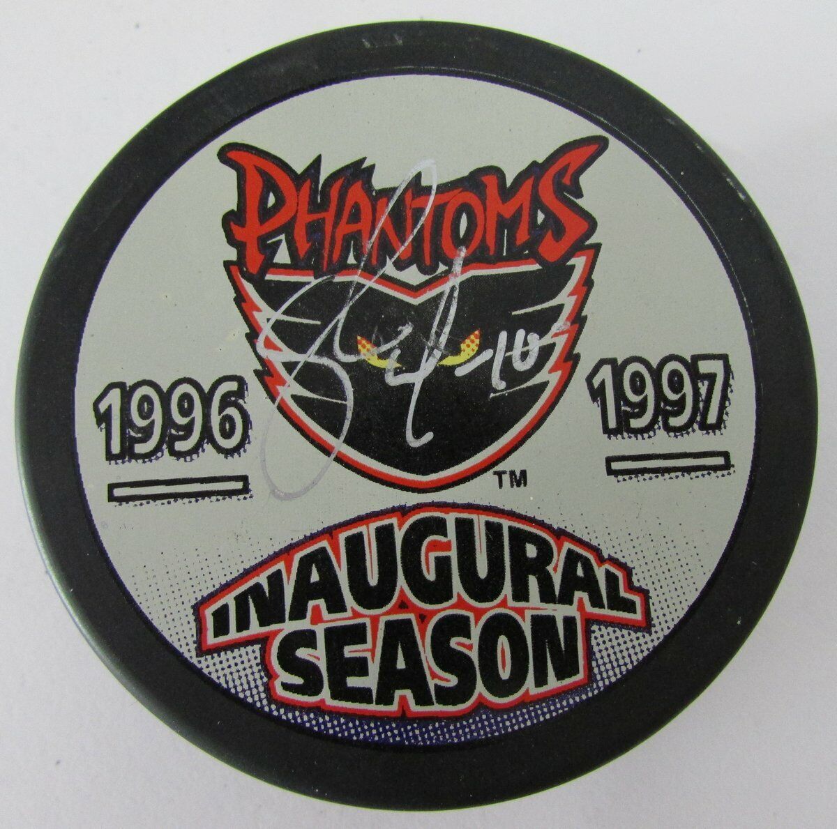 Shawn McCosh Phantoms Signed Phantoms Inaugural Season Logo Puck PASS ...