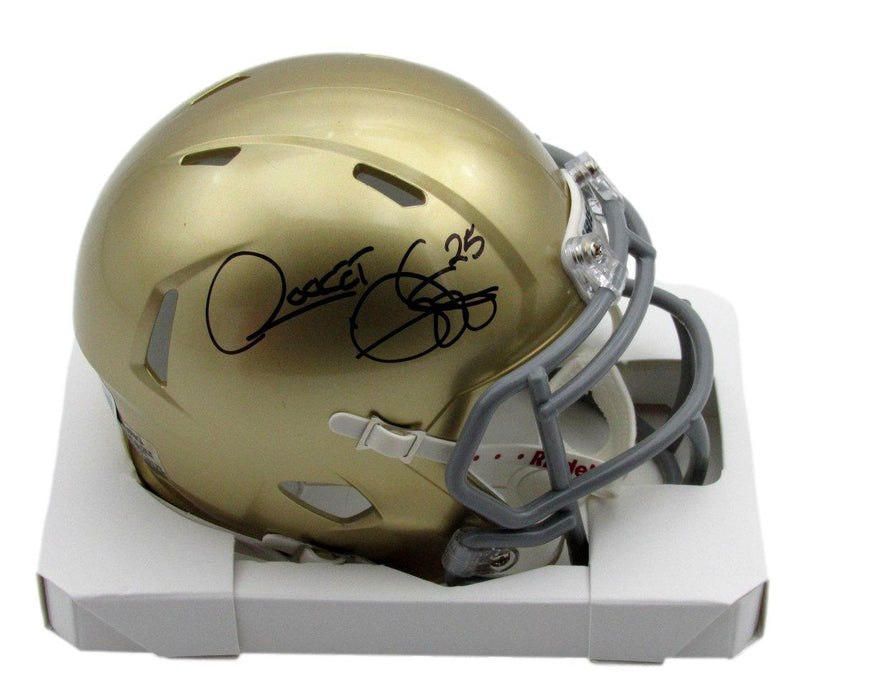 Rocket Ismail Autographed Speed Mini Helmet Notre Dame Beckett 181123 ...