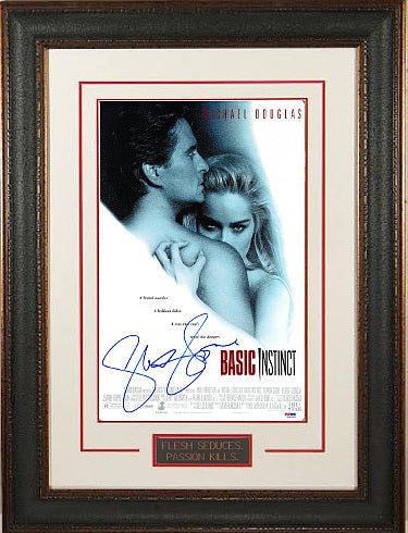 Sharon Stone signed Basic Instinct 11x17 Movie Poster Premium Leather ...