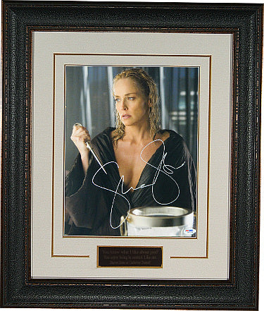 Sharon Stone signed Basic Instinct 2 11x14 Photo Premium Leather Frami ...
