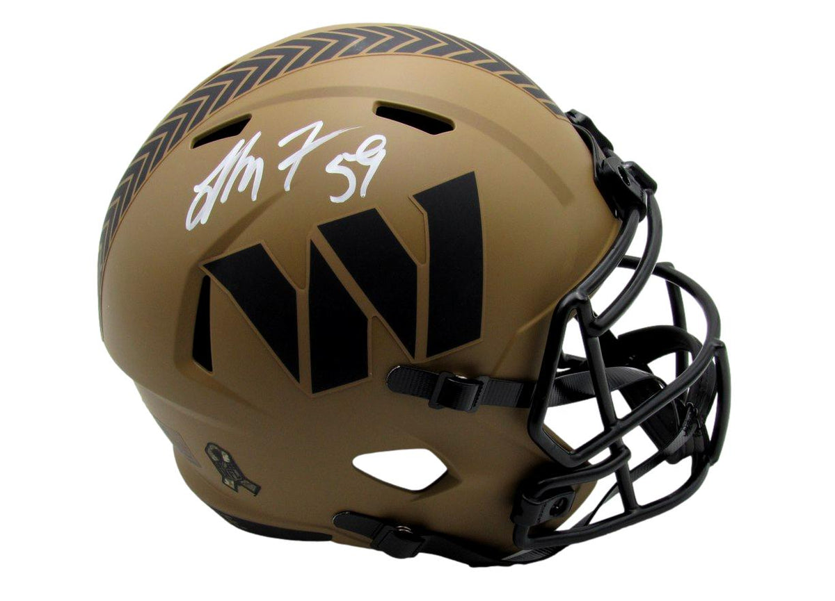 London Fletcher Signed Salute to Service Full Size Replica Helmet Comm ...
