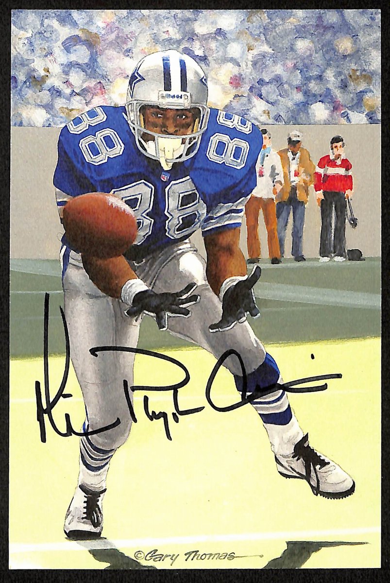 Michael Irvin Signed/Auto GLAC Goal Line Art Postcard Gold Seal 81/100 ...