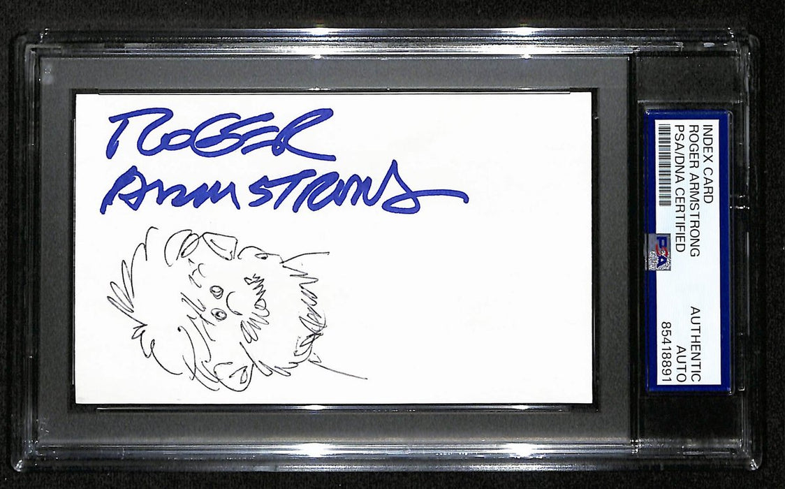 Roger Armstrong Signed 3x5 Index Card Cartoonist "Flintstones" PSA/DNA ...