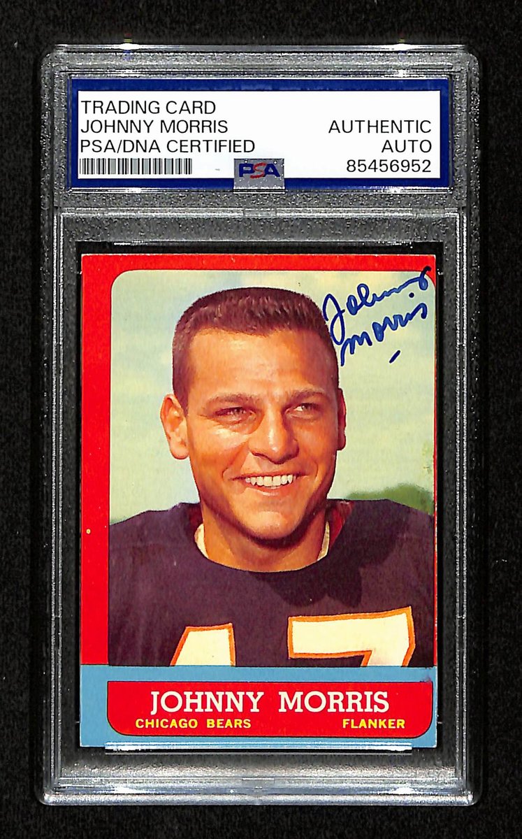 Johnny Morris Signed/Auto 1963 Topps Card #63 Chicago Bears PSA/DNA 19 ...