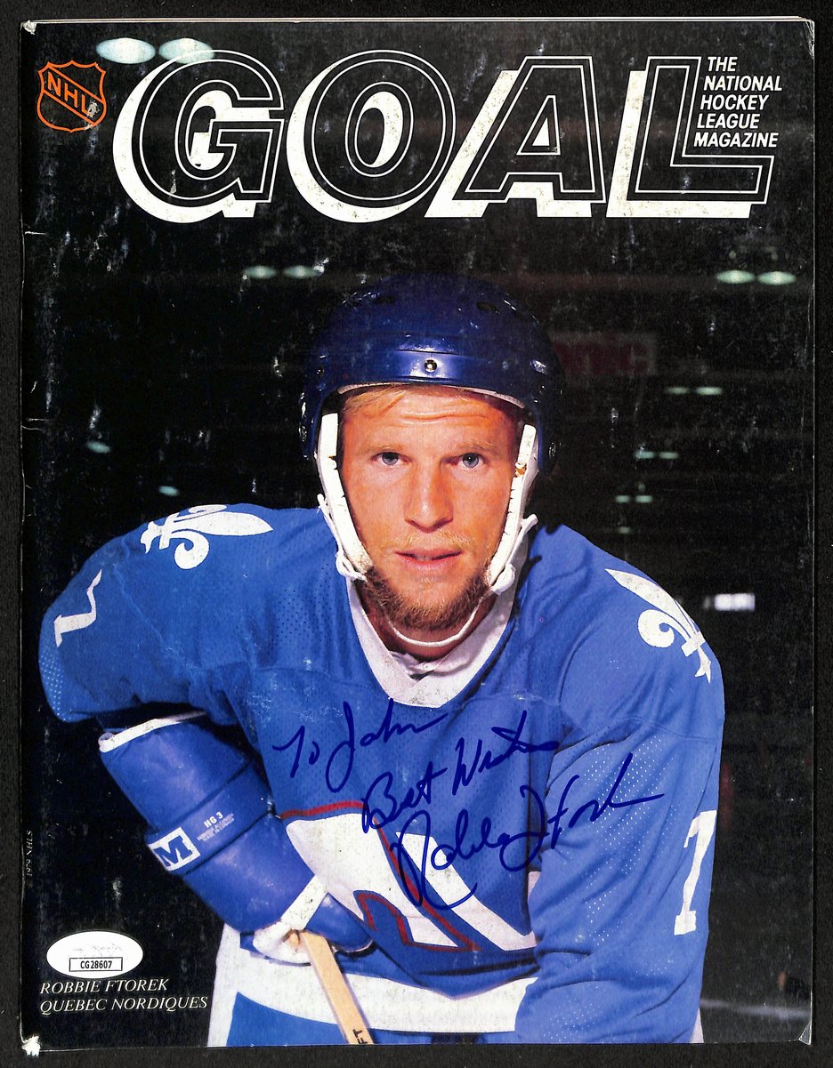 Robbie Ftorek Quebec Nordiques Signed 1979 Goal Magazine JSA 197272 ...