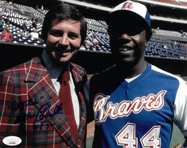 Milo Hamilton signed 8x10 Photo w/ dual Holy Toledo & HOF 92- JSA Holo ...