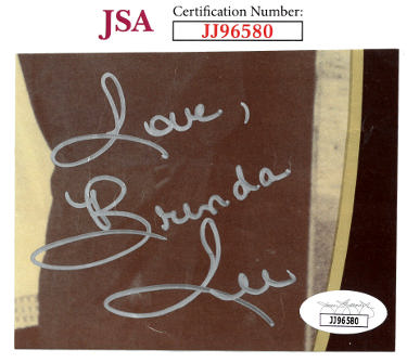 Brenda Lee signed 4.25x3.25 Cut Signature w/ Love insc- JSA #JJ96580 ...