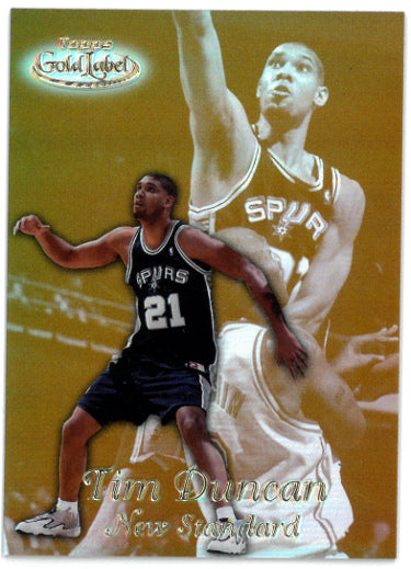 Tim Duncan 1999-00 Topps Gold Label Non Standard Card #NS3 (San Antoni ...