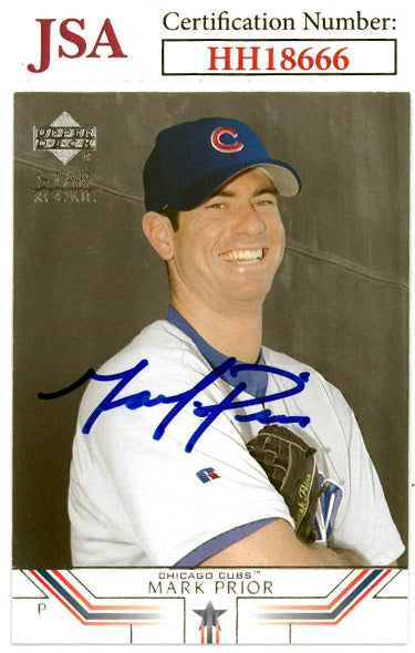 Mark Prior signed 2001 Topps Baseball Star Rookie On Card Auto (RC) #1 ...