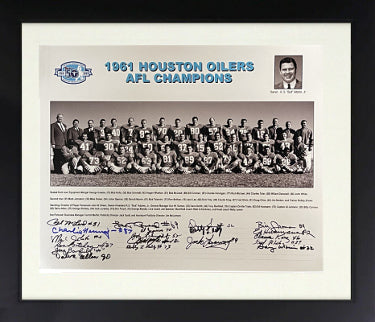 1961 Houston Oilers AFL Champions 50th Anniversary 16x20 Team Signed P ...