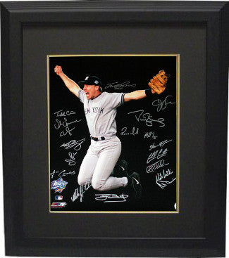 New York Yankees signed 16x20 Photo Custom Framing 1998 WS Champs Scot ...