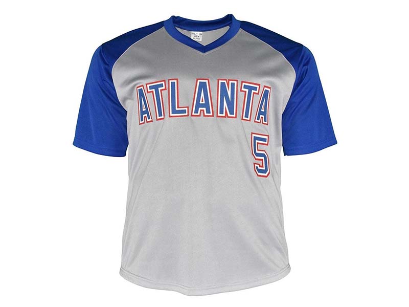 Bob Horner Signed Atlanta Grey Custom Throwback Baseball Jersey (JSA) — Golden Autographs