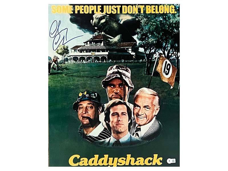 Chevy Chase Signed 16x20 Caddyshack Photo Beckett — Golden Autographs