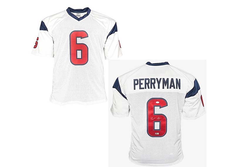 Denzel Perryman Signed Custom White Football Jersey (JSA) — Golden ...