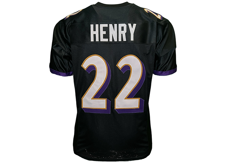 Derrick Henry Unsigned Baltimore Black Football Jersey — Golden Autographs