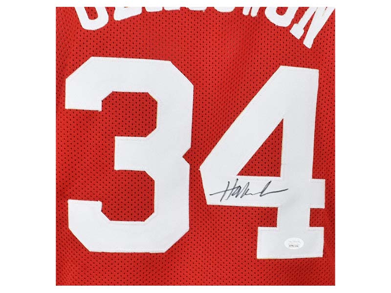 Hakeem Olajuwon Signed Custom Houston Basketball Jersey Red (JSA ...