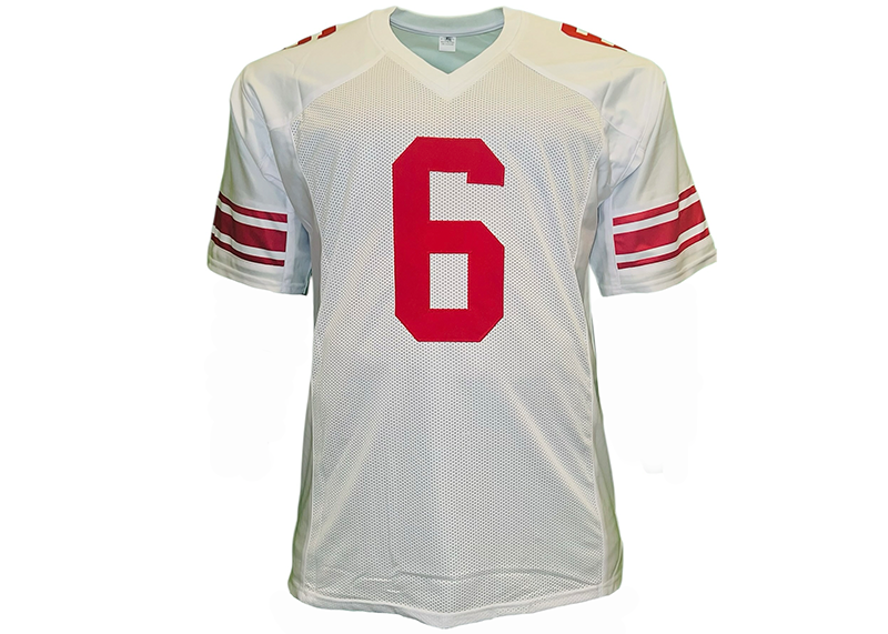 Jaxson Dart Unsigned New York White Football Jersey — Golden Autographs