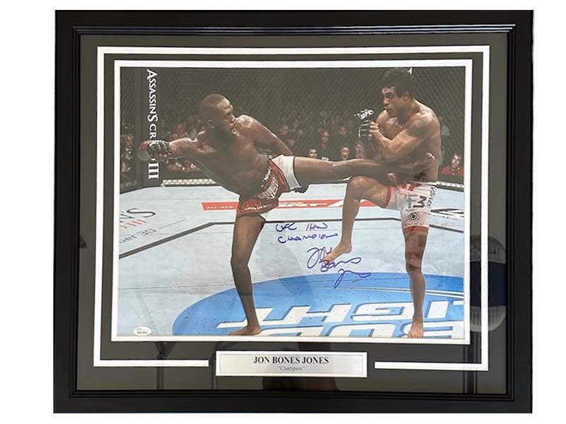 Jon Bones Jones vs Vitor Belfort Signed 16x20 Framed Photo JSA UFC Cha ...
