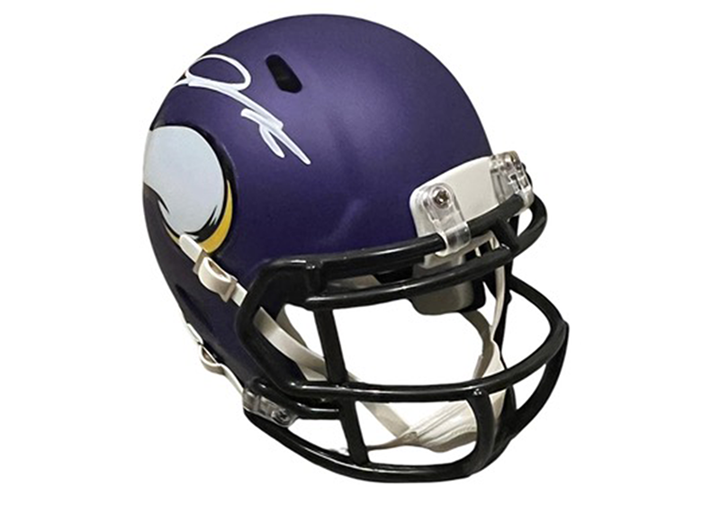 Jordan Addison Signed Minnesota Vikings Speed Mini Helmet Beckett ...