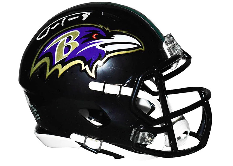 Justin Tucker Signed Baltimore Ravens Speed Mini Football Helmet Becke ...