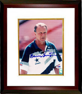 Barry Switzer signed Dallas Cowboys 8x10 Photo Custom Framing - PSA Ho ...