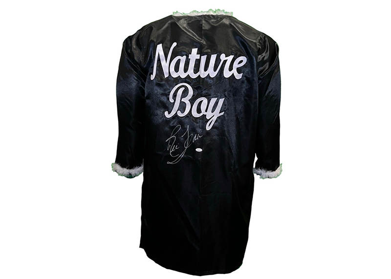 Ric Flair Signed Custom Black WWE Wrestling Robe JSA — Golden Autographs