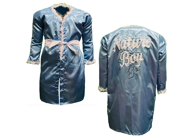 Ric Flair Signed Custom Blue WWE Wrestling Robe JSA — Golden Autographs