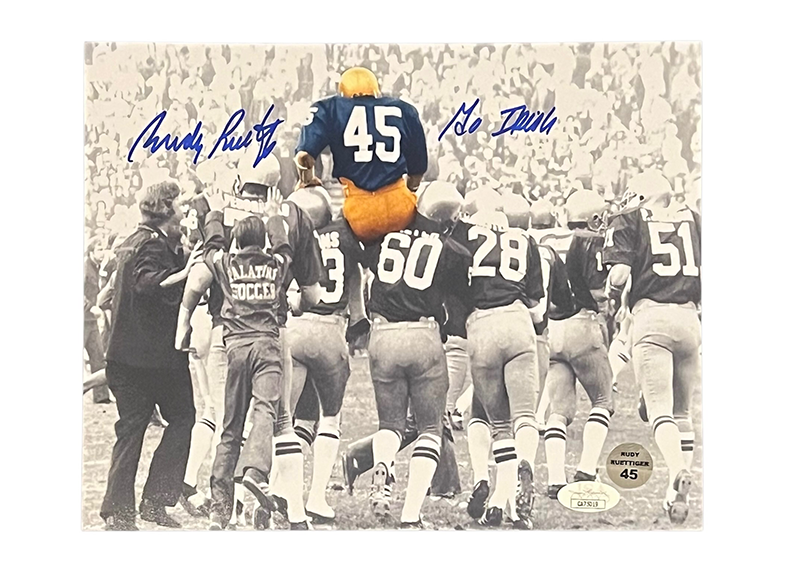 Rudy Ruettiger Autographed 8X10 Photo Go Irish Inscriptions JSA ...