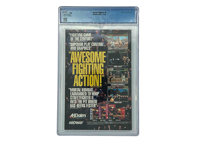 Street Fighter #3 CGC 9.6 White Pages Malibu Comics 1993 E. Honda Ferr ...