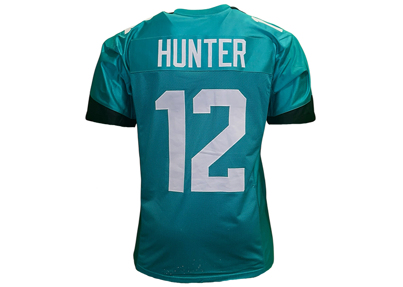 Travis Hunter Unsigned Jacksonville Teal Football Jersey — Golden ...
