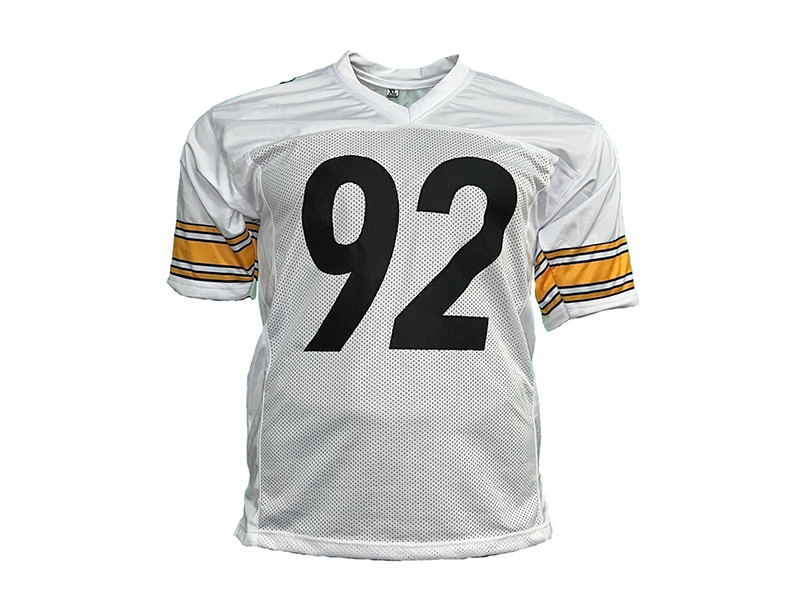 James Harrison Autographed Pro Style White Football Jersey JSA – Golden ...
