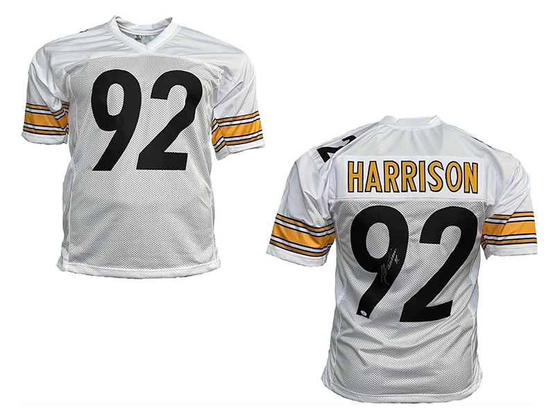 James Harrison Autographed Pro Style White Football Jersey JSA — Golden ...