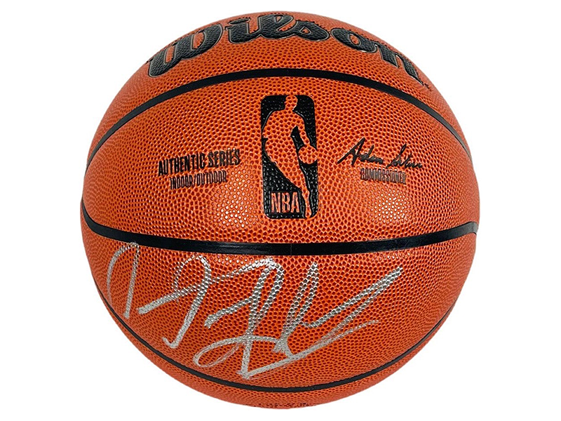 Dennis Rodman Signed Wilson Authentic Series NBA Basketball Black Ink ...
